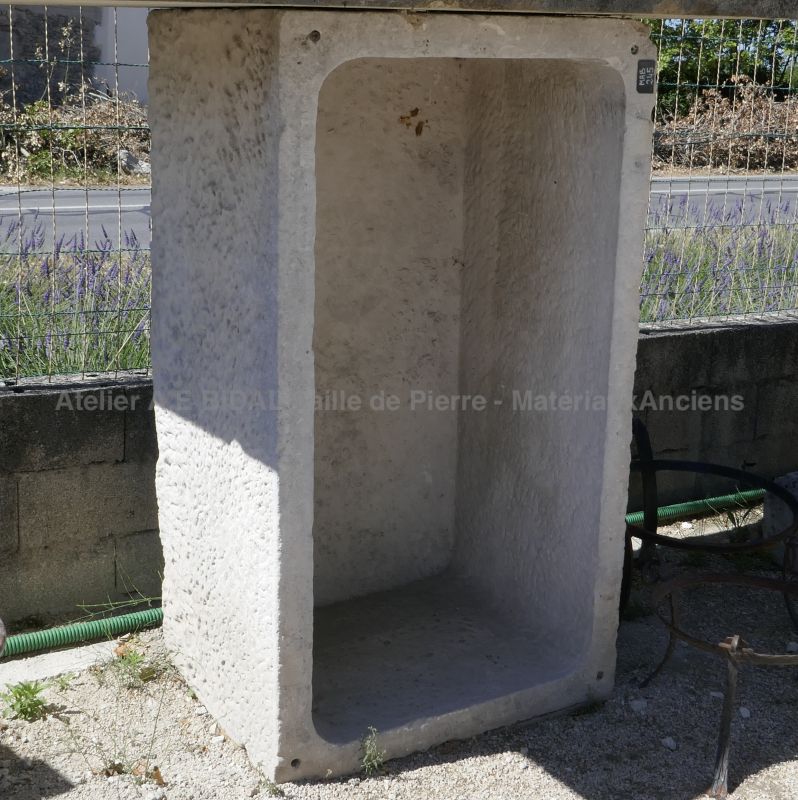 Waterproof stone basin, rectangular trough perfect for landscaping.