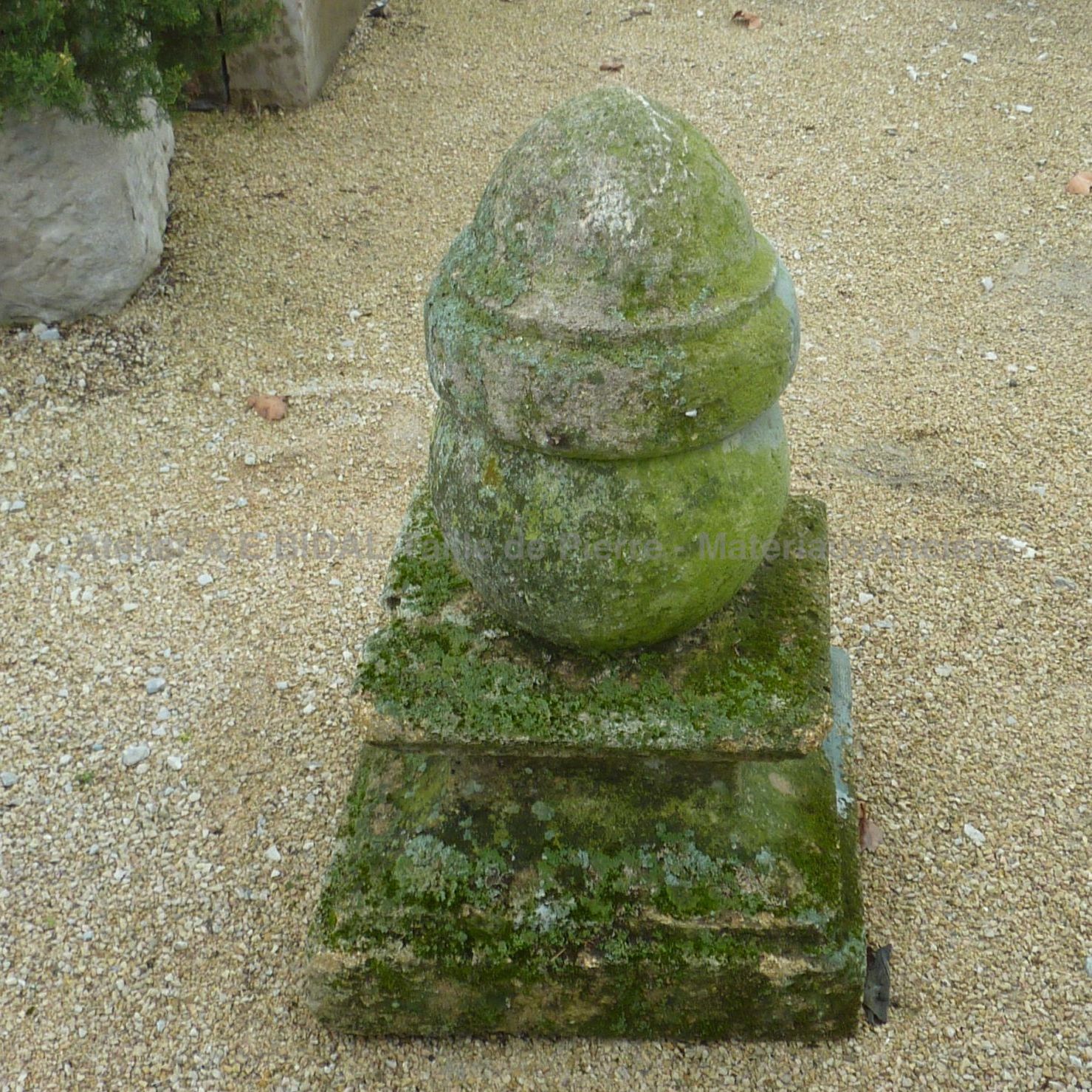 Old decoration: a set of antique ornaments shaped as acorns.
