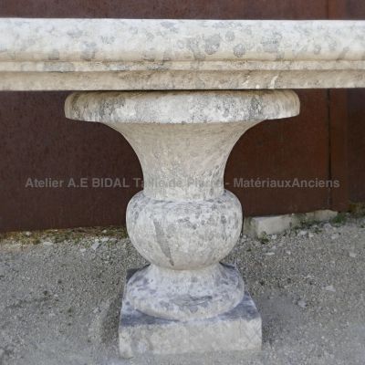 Long stone bench | Antique garden furniture in stone from Provence