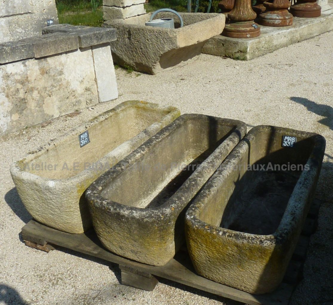 Lovely small antique stone trough with patina