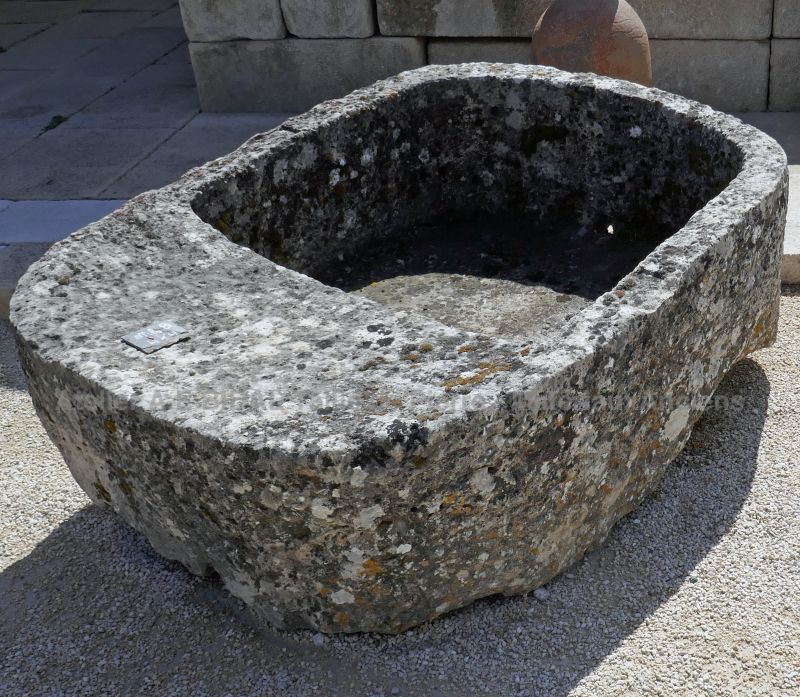 An original ancient stone trough with beautiful natural patina