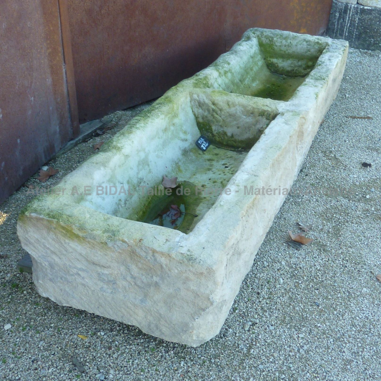 Very nice old trough - stone trough with 2 rectangular trough