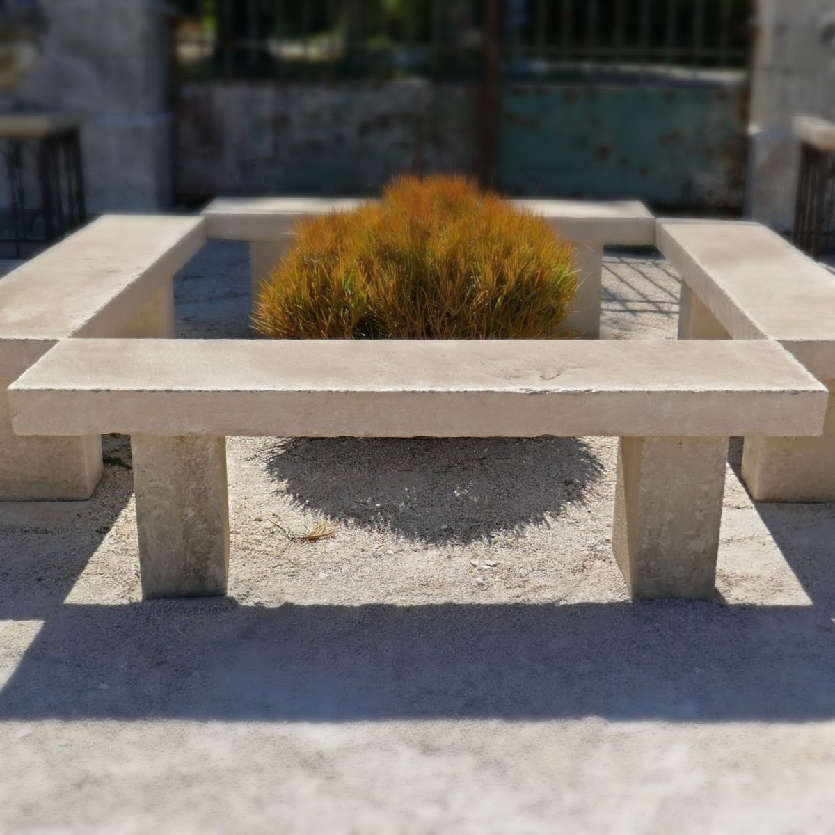 Banc en pierre pour extérieur | Mobilier de jardin ancien en pierre